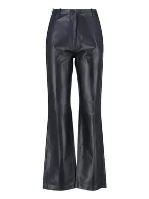 NOVELLE NOVELLE Napa Leather Flare Trousers