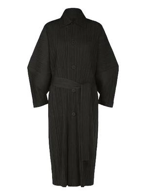 Issey Miyake Pleated Textured Belted Jacket 75