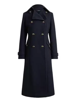 Ralph Lauren Double-breasted Wool-blend Coat - Navy