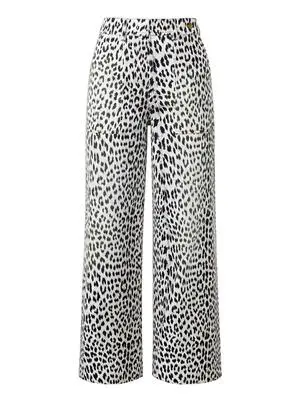 CALLAS MILANO Lori Wide Leg Cheetah Print Pants - Chettah Print