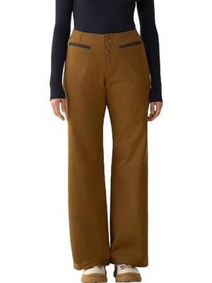 HIKERKIND Front Field Pants Wide Leg, High Rise Trousers Madrone