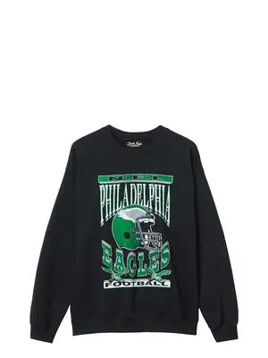 Junk Food Philadelphia Eagles Cotton Blend Crewneck Sweatshirt - Black