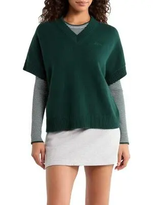 G/fore G Scribe Oversized Cashmere Sweater Vest - Pine