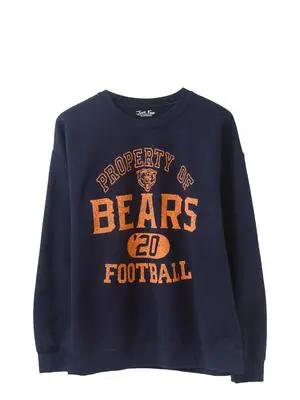 Junk Food Chicago Bears Property Of Flea Market Crewneck Sweatshirt - Navy