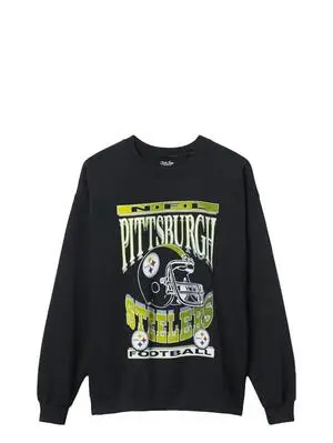 Junk Food Pittsburgh Steelers Graphic Crewneck Sweatshirt - Black