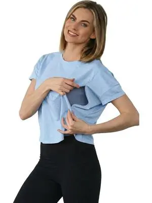 SWEAT & MILK The Mira Running Nursing Tee - Mist