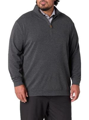 TRAVISMATHEW FIT BY DXL Cloud 1/4-zip Sweater - Black Heather
