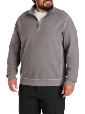 Tommy Bahama Big & Tall Montego Bay Half-zip Pullover - Shadow