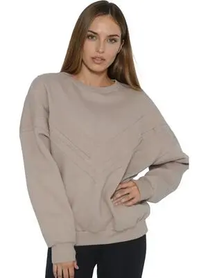 SWEAT & MILK SWEAT & MILK Isabella Organic Nursing And Pregnancy Sweatshirt Stone