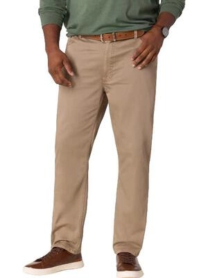 TRUE NATION BY DXL Athletic Fit 5-pocket Stretch Cotton Pants - Brindle