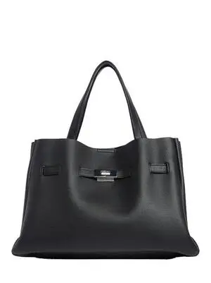 Dkny Bryar Large Satchel Bag - Black/silver