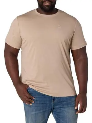 Psycho Bunny Big & Tall Bryce Performance T-shirt - Stone