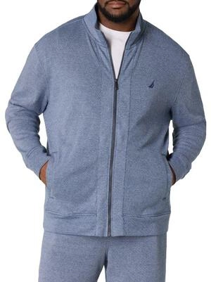 NAUTICA Big & Tall Double-knit Track Jacket