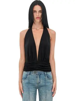 OW Agatha Halter Top - Black