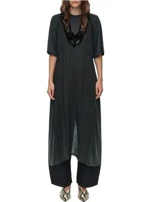 BIMBA Y LOLA BIMBA Y LOLA Lace Bib Midi Dress