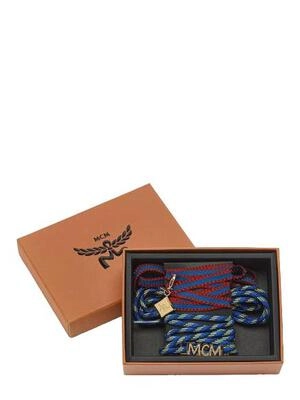 Mcm Shoelace And Charm Set - Blue