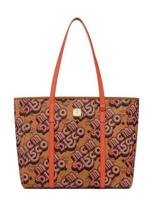 Mcm Medium Toni Top-zip Shopper In Visetos Monogram - Brown