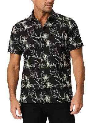 Robert Graham Emden Short Sleeve Button-up Shirt - Black