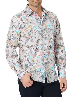 Robert Graham Shadbush Floral Stretch Cotton Shirt - Multi