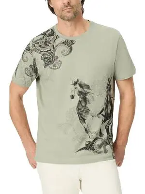 Robert Graham Ghost Gallop Graphic T-shirt - Sage