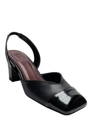 PROLOGUE SHOES Maruelle Block Heel Slingback Pumps - Black