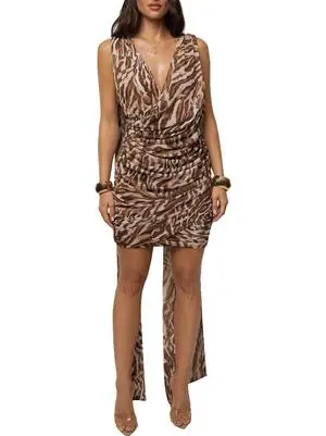 JLUXLABEL JLUXLABEL Late Hour Plunge Mini Dress