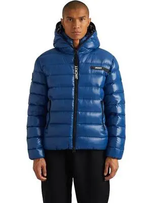 JACK1T Hooded Insulated Down Jacket - Blue Moon