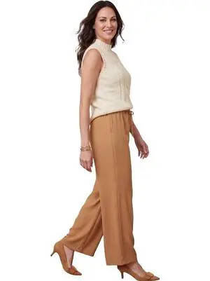 JESSICA LONDON Jessica London Wide Leg Pants Camel