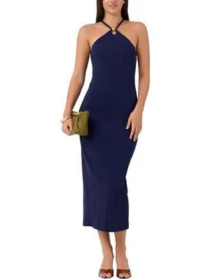 Rachel Rachel Roy Avalon Halter Neck Midi Dress - Deep Indigo