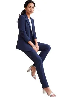 JESSICA LONDON Bi-stretch Straight Leg Pant - Navy