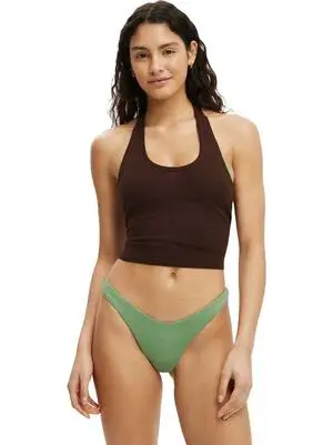 Cotton:on COTTON:ON Maya Knit Halter Top Toffee Bean