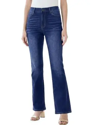 Roaman's Roaman's 360º Stretch 5-Pocket Bootcut Jean Medium Stonewash