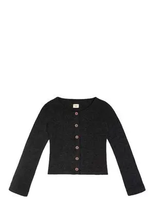 ODDLI Long Sleeve Cashmere Cardigan - Dark Grey