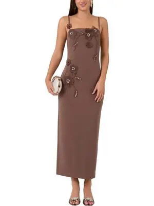 Rachel Rachel Roy Aurea Embellished Midi Dress - Umber