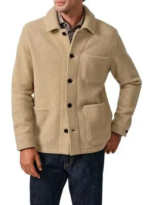 David Donahue David Donahue Wool & Cashmere Blend Chore Jacket Fawn