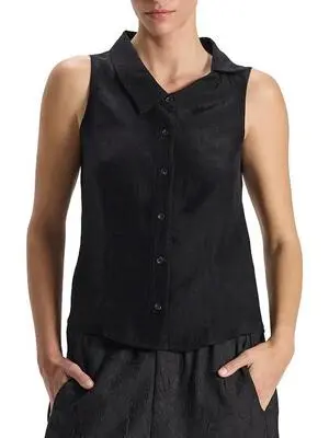 RONEN CHEN Ronen Chen Sleeveless Button-Down Top