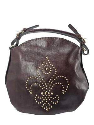MADISON MAISON Studded Leather Shoulder Bag - Brown
