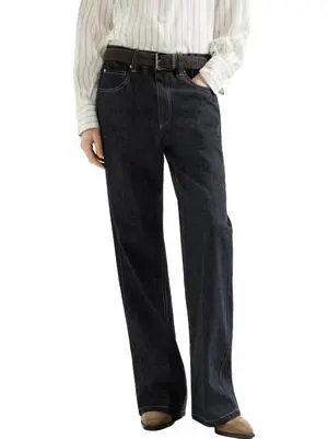 Brunello Cucinelli Brunello Cucinelli Contemporary Monili Embellished Denim Trousers Dark Denim