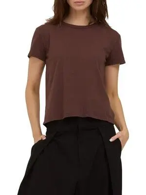 PROJECT SOCIAL T Boxy Cotton T-shirt - Dark Mocha