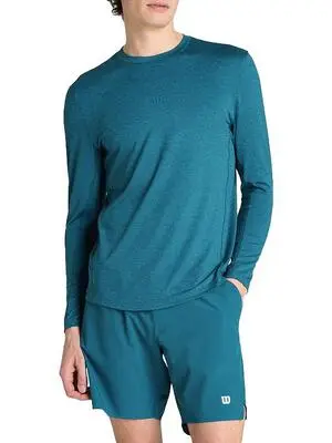 Wilson Long Sleeve Performance T-shirt - Lyons Blue