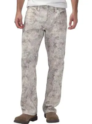 SILVER JEANS CO. Zac Distressed Relaxed Straight Leg Jeans - Distressed Tree