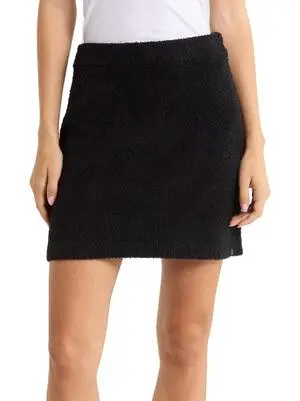 UGG Elzie Fuzzy Knit Miniskirt - Black