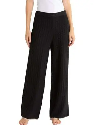UGG Rylynn Cable Knit Straight Leg Pants - Black