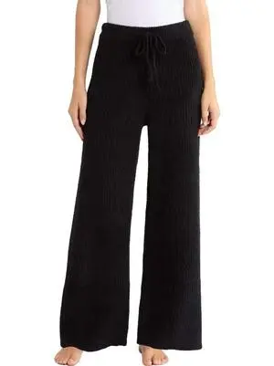 UGG Couria Straight Leg Ribbed Lounge Pants - Black
