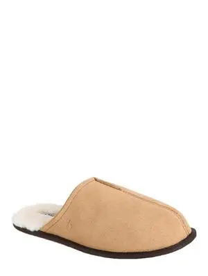 Olukai Ku'ono Suede & Shearling Slipper - Tan/dk Java