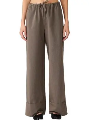 Steve Madden Idra Wide Leg Pants - Walnut