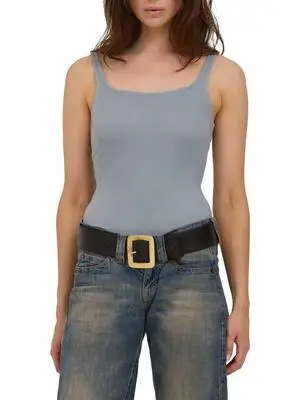 PROJECT SOCIAL T Project Social T Ribbed Scoop Neck Tank Smokey Blue