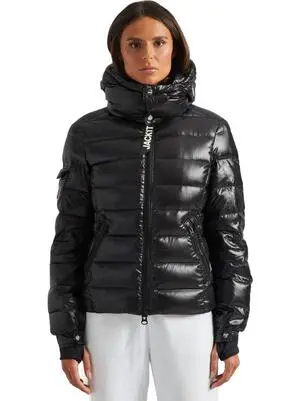 JACK1T Quilted Hooded Puffer Jacket - Black