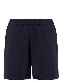 Missoni Cotton Fleece Shorts With Knit Inserts - Blue