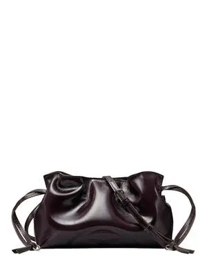 Tory Burch Ella Distressed Drawstring Pouch - Mulberry